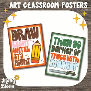 Art Classroom Rules and Procedure Poster Bundle, Art Classroom Decor ...