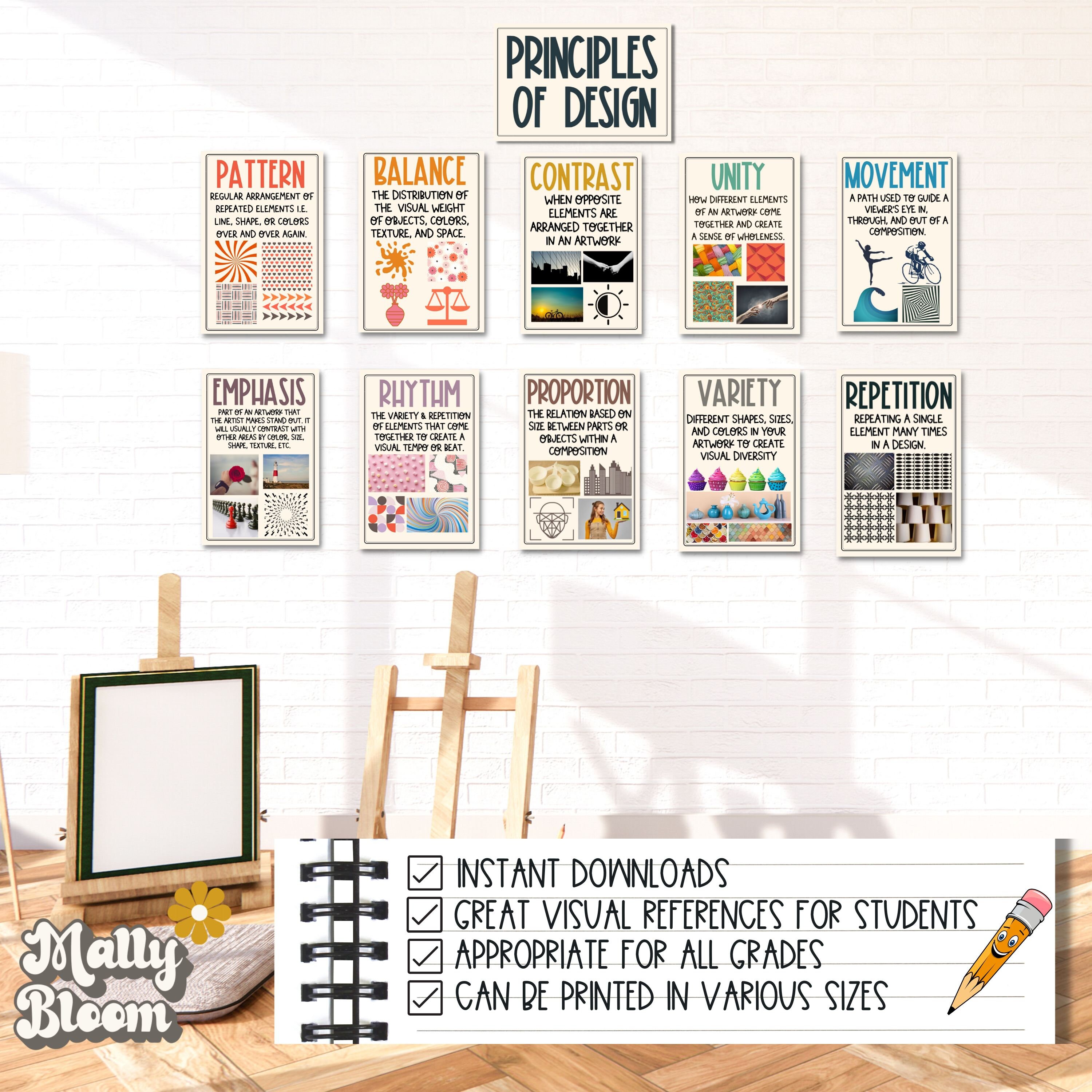Classroom Poster Bundle , Principles of Design Classroom Decor Bundle ...