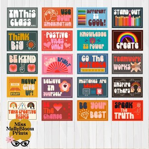 Classroom Positive Quotes Poster Bundle_bulletin Board, Growth Mindset ...