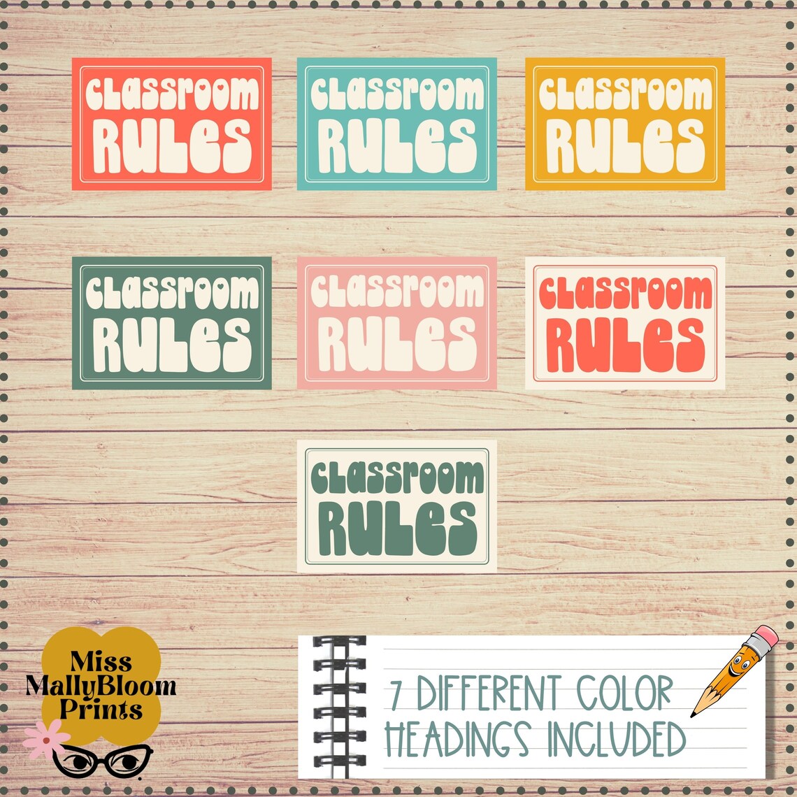 Classroom Rules Poster Bundle_bulletin Board Kit or Classroom - Etsy