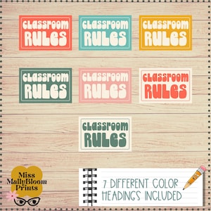 Classroom Rules Poster Bundle_bulletin Board Kit or Classroom Decor ...