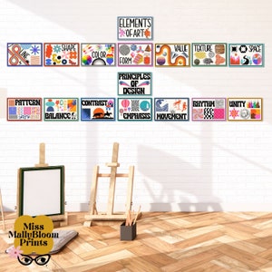 Elements of Art, Principles of Design Poster Bundle, Classroom Decor ...