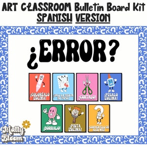 Spanish Bulletin Board, Art Classroom Spanish Rules Poster Bundle, Art ...