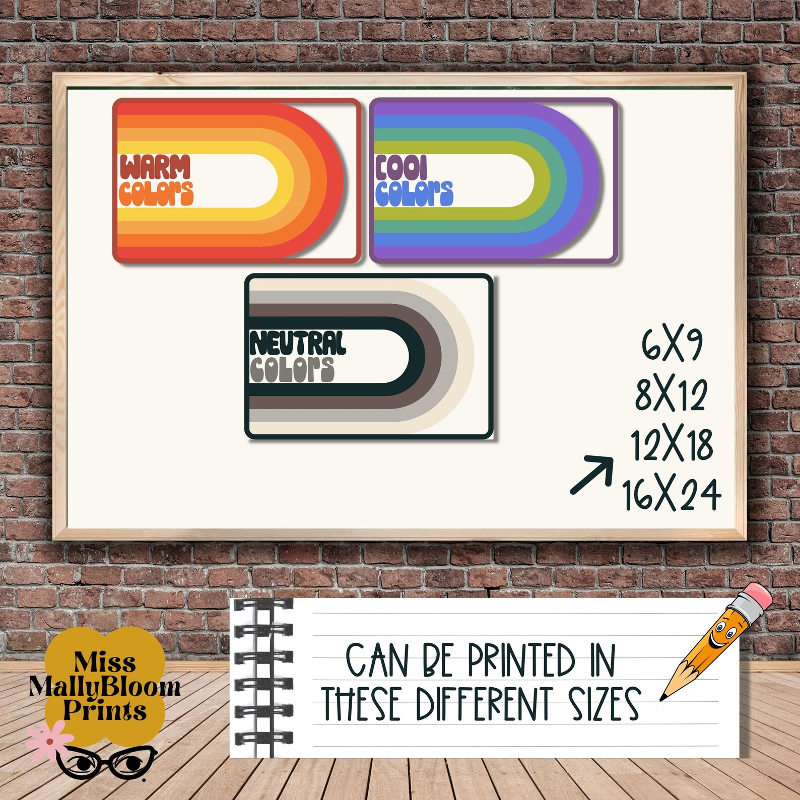 Art Classroom Decor, Warm, Cool, Neutral Color Poster Bundle, Art Room ...