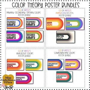 Art Classroom Decorcolor Theory Poster Bundlecolor Wheelart | Etsy
