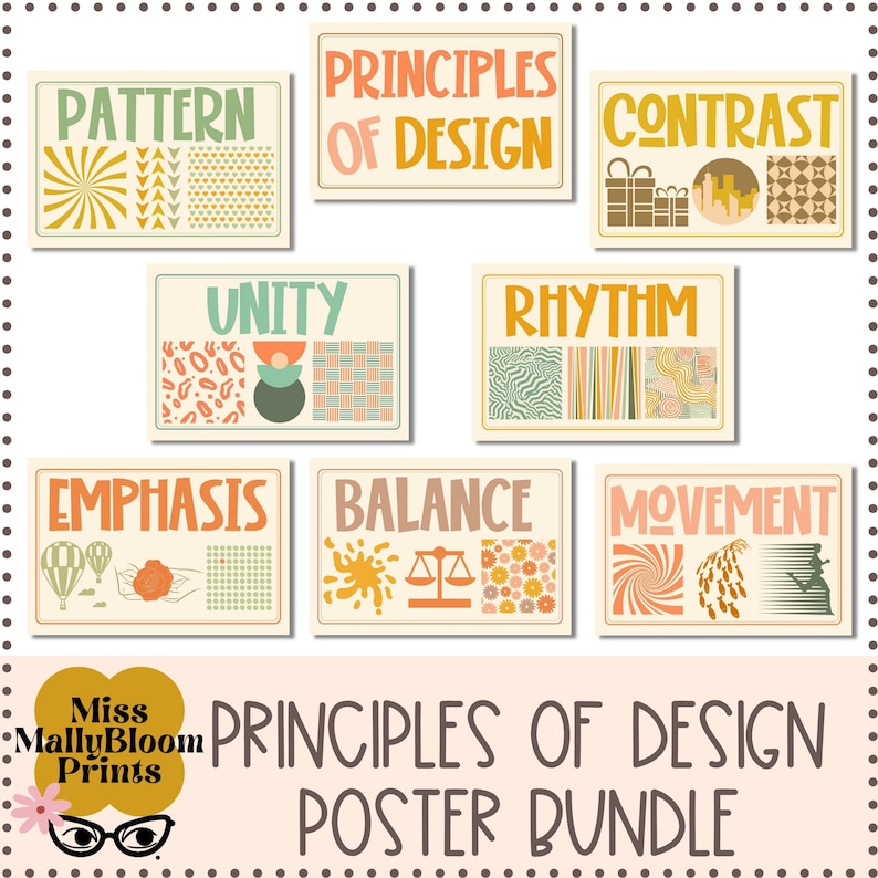 Elements and Principles Poster Bundle Principles of Design - Etsy