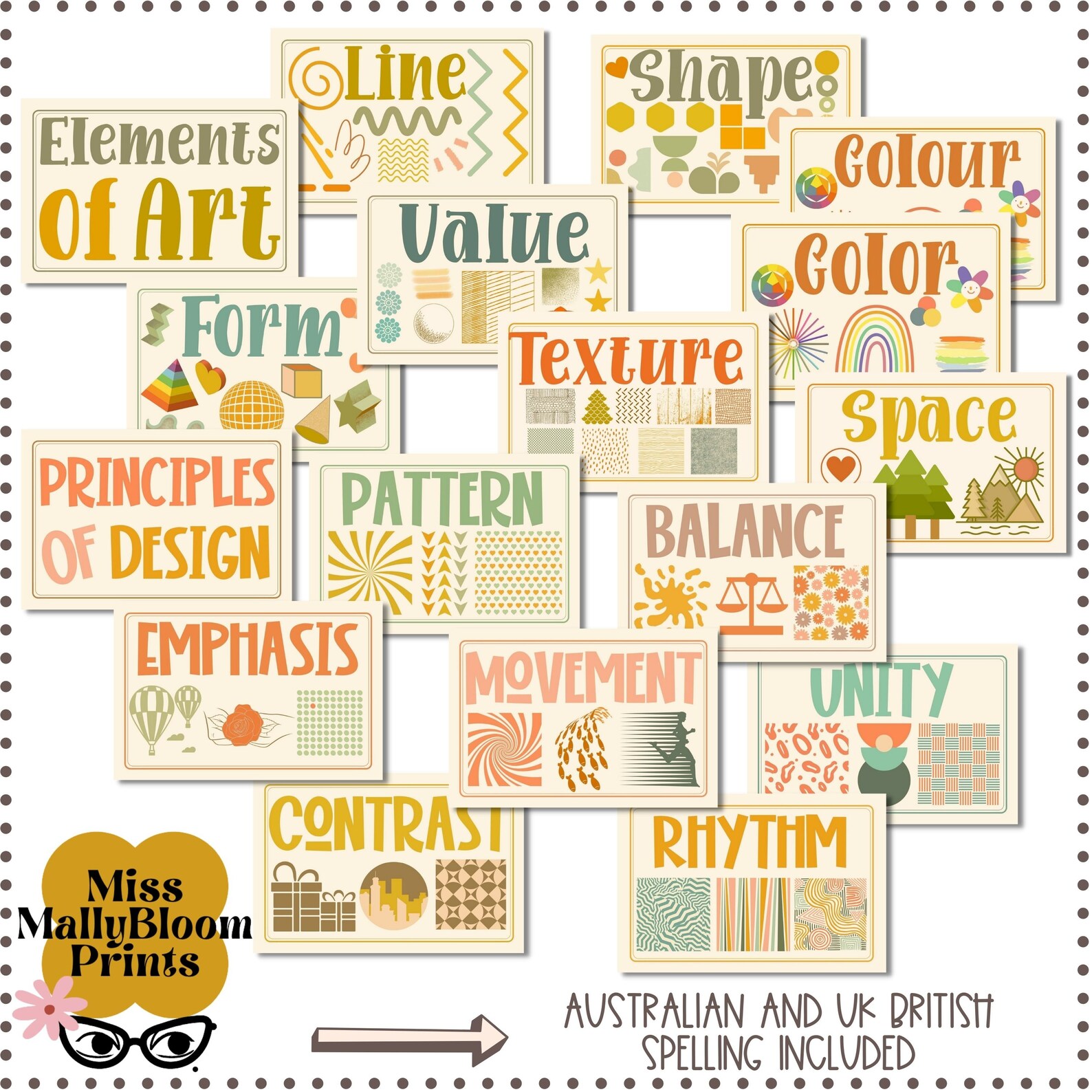 Elements and Principles Poster Bundle Principles of Design - Etsy