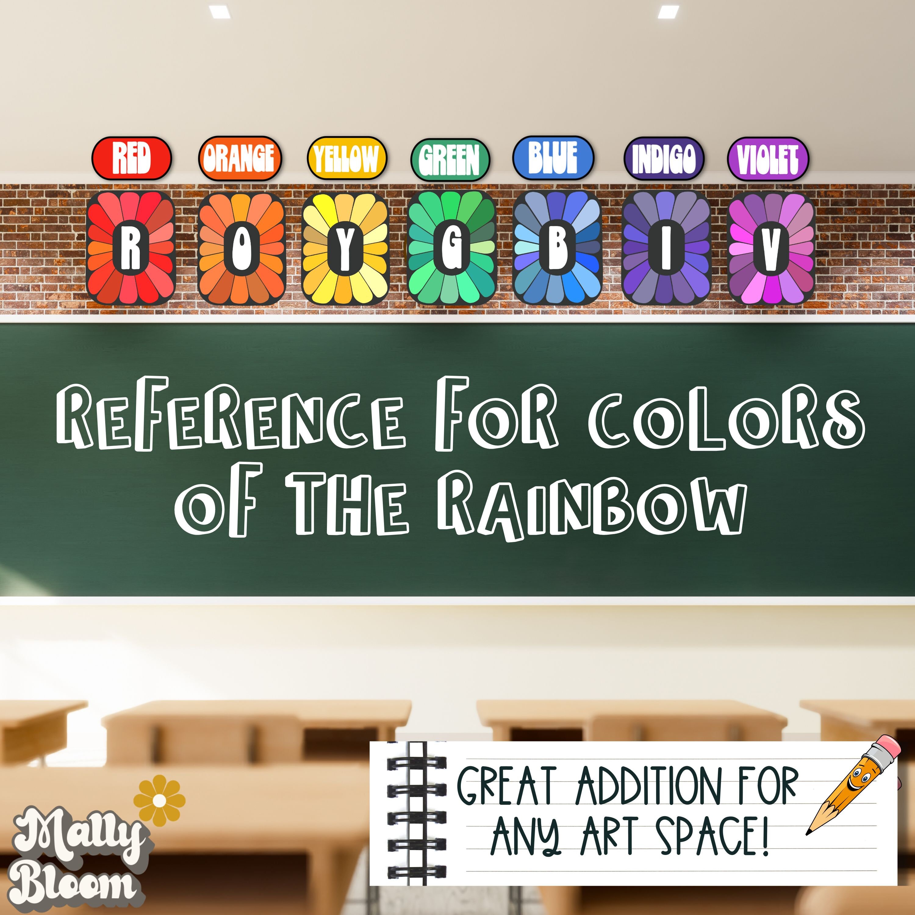 ROYGBIV Art Classroom Poster Bundle Art Class Rainbow - Etsy