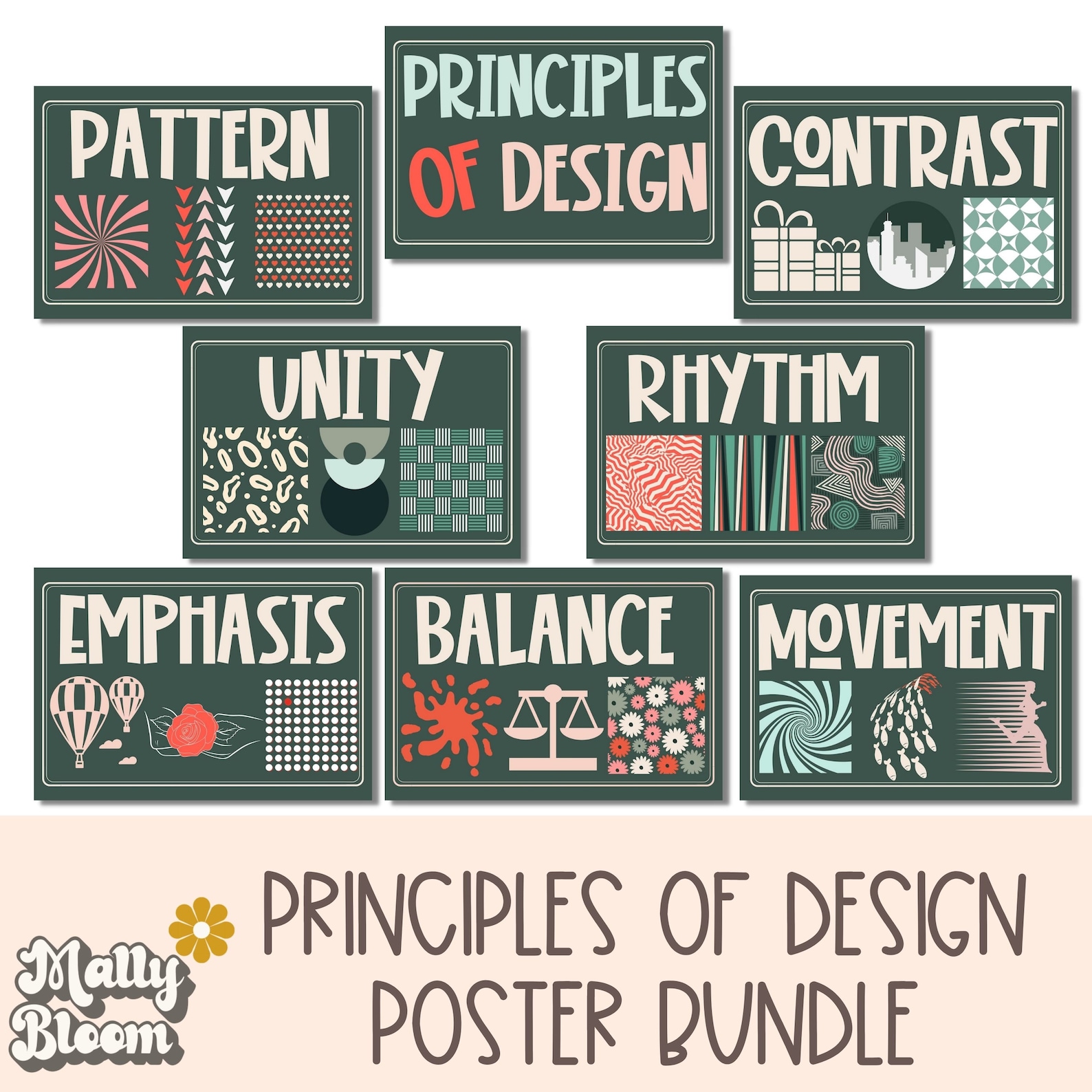 Elements and Principles Poster Bundle Principles of Design - Etsy