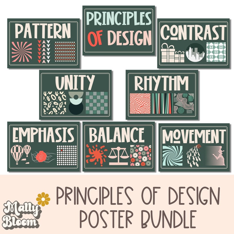 Elements and Principles Poster Bundle Principles of Design - Etsy