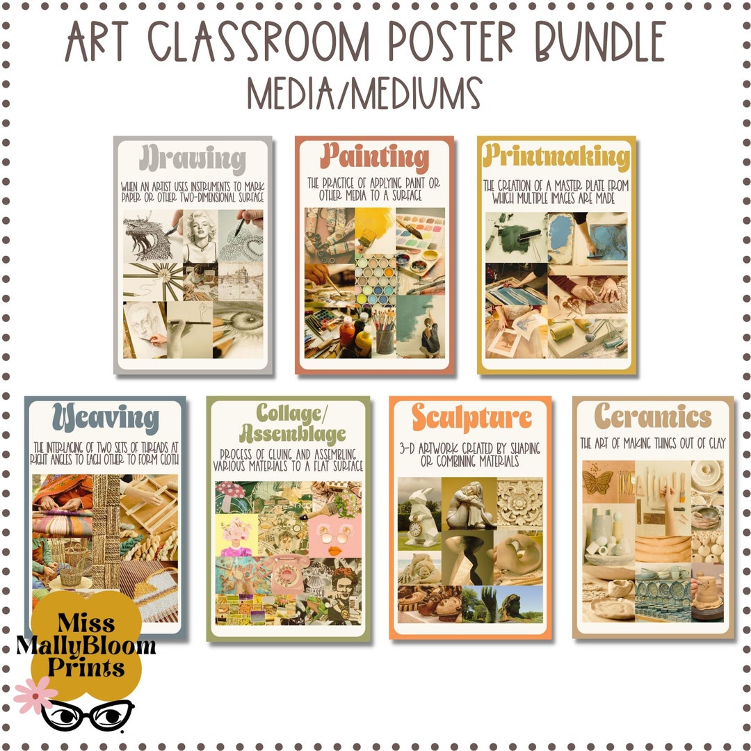 Art Classroom Poster Bundle, Classroom Decor, Classroom Poster Bundle ...
