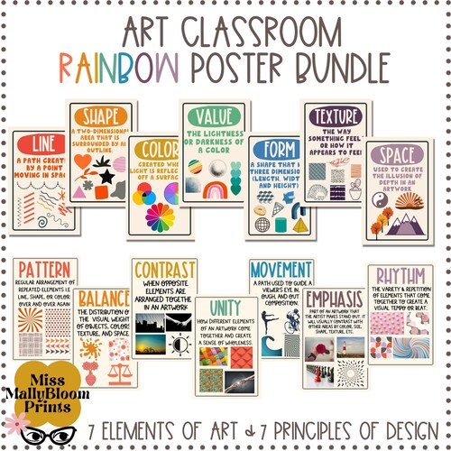 Classroom Poster Bundle Elements of Art Art Classroom Decor - Etsy