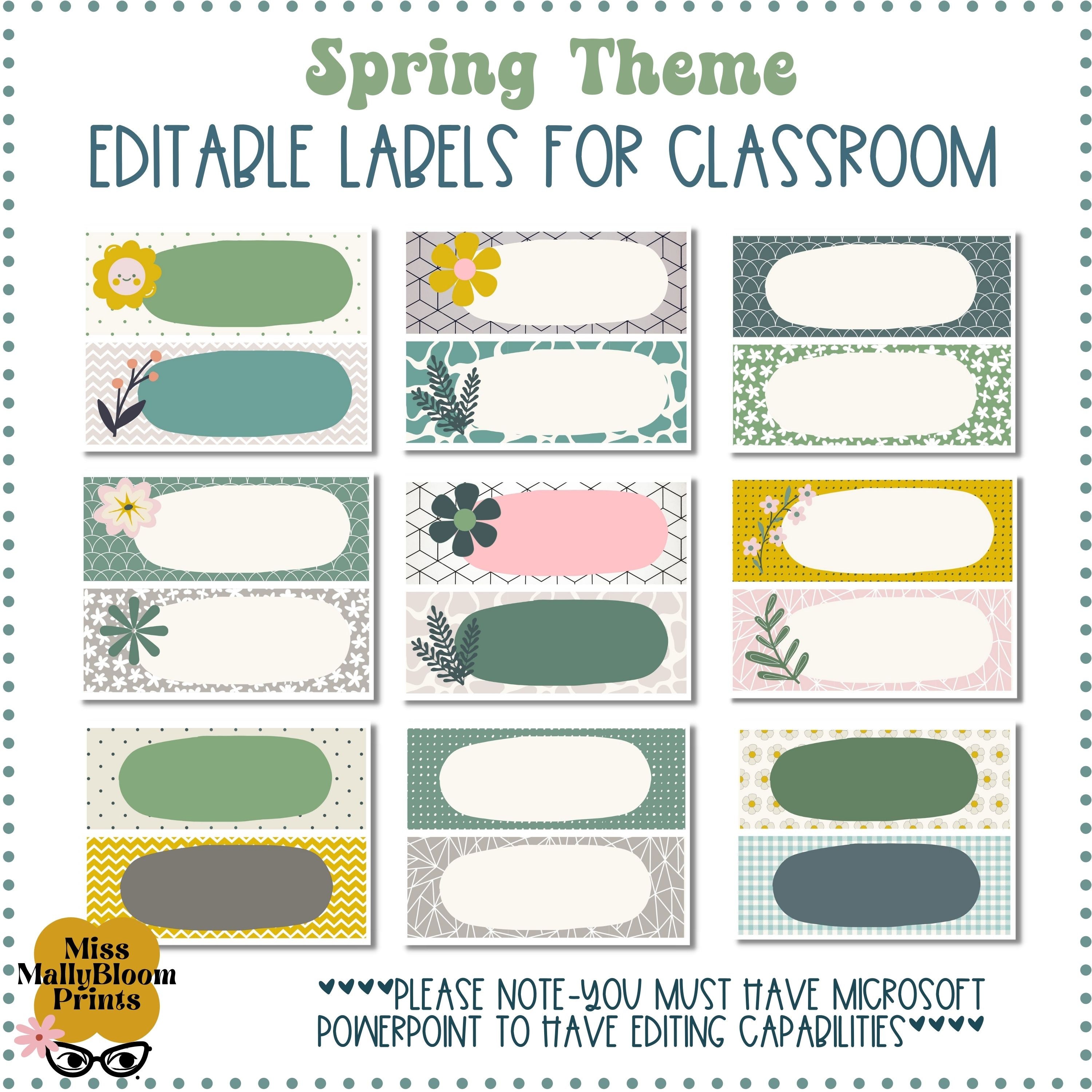 Editable Classroom Labels Name Labels Editable Name Labels - Etsy UK