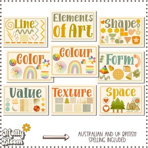 Elements and Principles Poster Bundle, Principles of Design, Elements ...