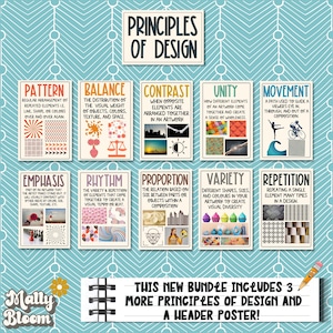 Classroom Poster Bundle , Principles of Design Classroom Decor Bundle ...
