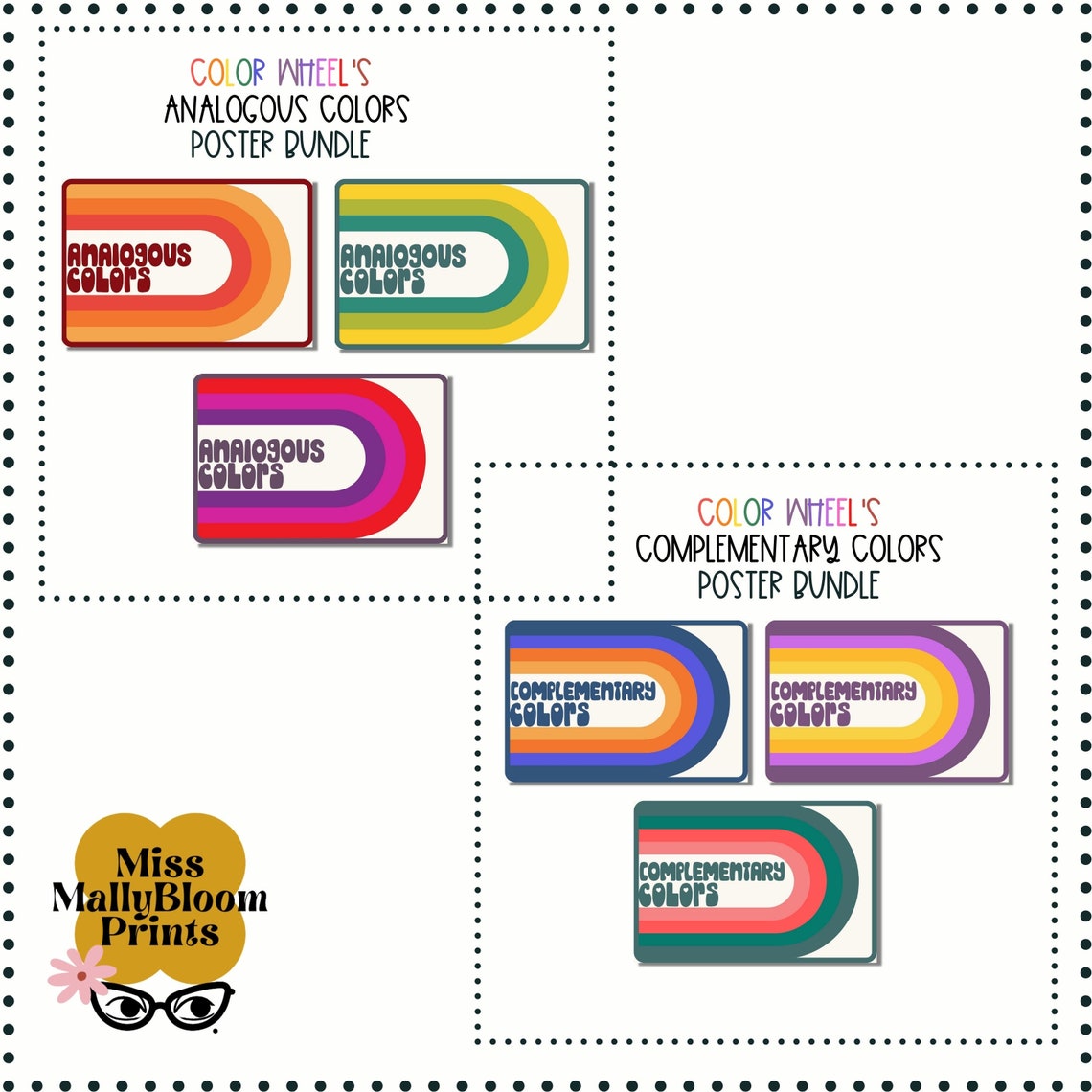 Art Classroom Decorcolor Theory Poster Bundlecolor Wheelart | Etsy