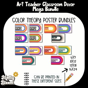 Rainbow Elements of Art Classroom Decor Bundle,principles of Design ...