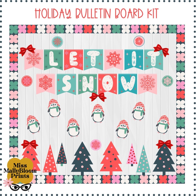 Holiday Bulletin Board Kit or Classroom Winter Decor Easy - Etsy