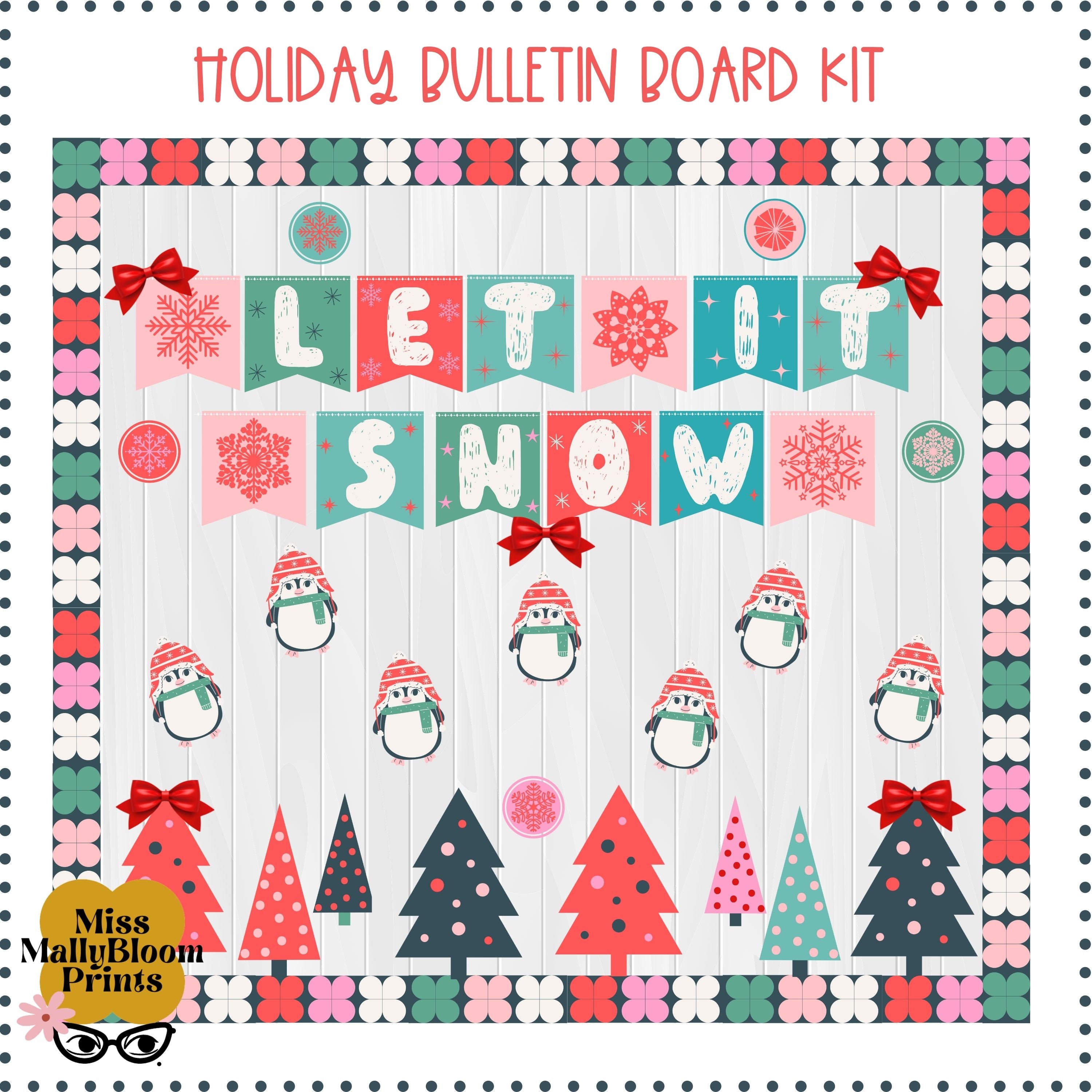 Holiday Bulletin Board Kit or Classroom Winter Decor Easy - Etsy