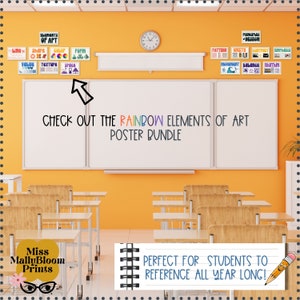 Classroom Poster Bundle, Rainbow Principles of Design, Art Classroom ...
