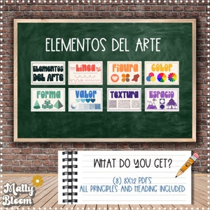 Spanish Classroom Poster Bundle, Elements of Art, Art Classroom Decor ...