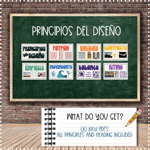 Classroom Poster Bundle, Rainbow Principles of Design, Art Classroom ...