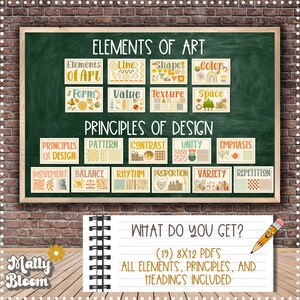 Elements and Principles Poster Bundle, Principles of Design, Elements ...