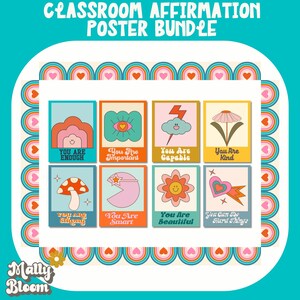 Affirmations for Classroom Poster Bundle, Growth Mindset Display ...