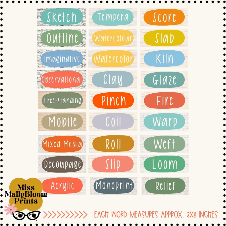 Word Wall Art Bundle Art Words Classroom Decor Word Wall - Etsy