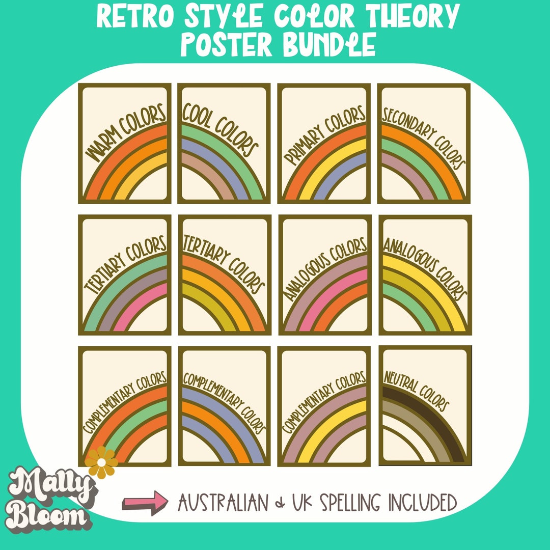 Art Classroom Decor,color Theory Poster Bundle,color Wheel,art Bulletin ...