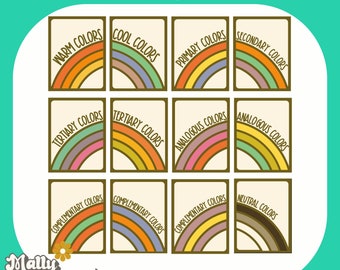 Art Classroom Decor Color Theory Poster Bundle Color Wheel - Etsy