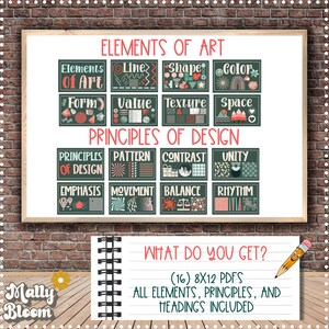 Elements and Principles Poster Bundle, Principles of Design, Elements ...