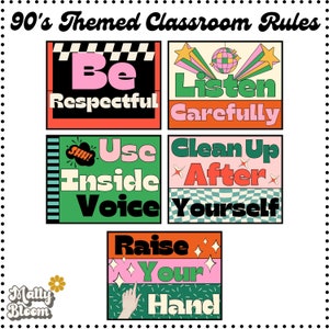 Classroom Rules Poster Bundle, Classroom Expectations, Bulletin Board ...