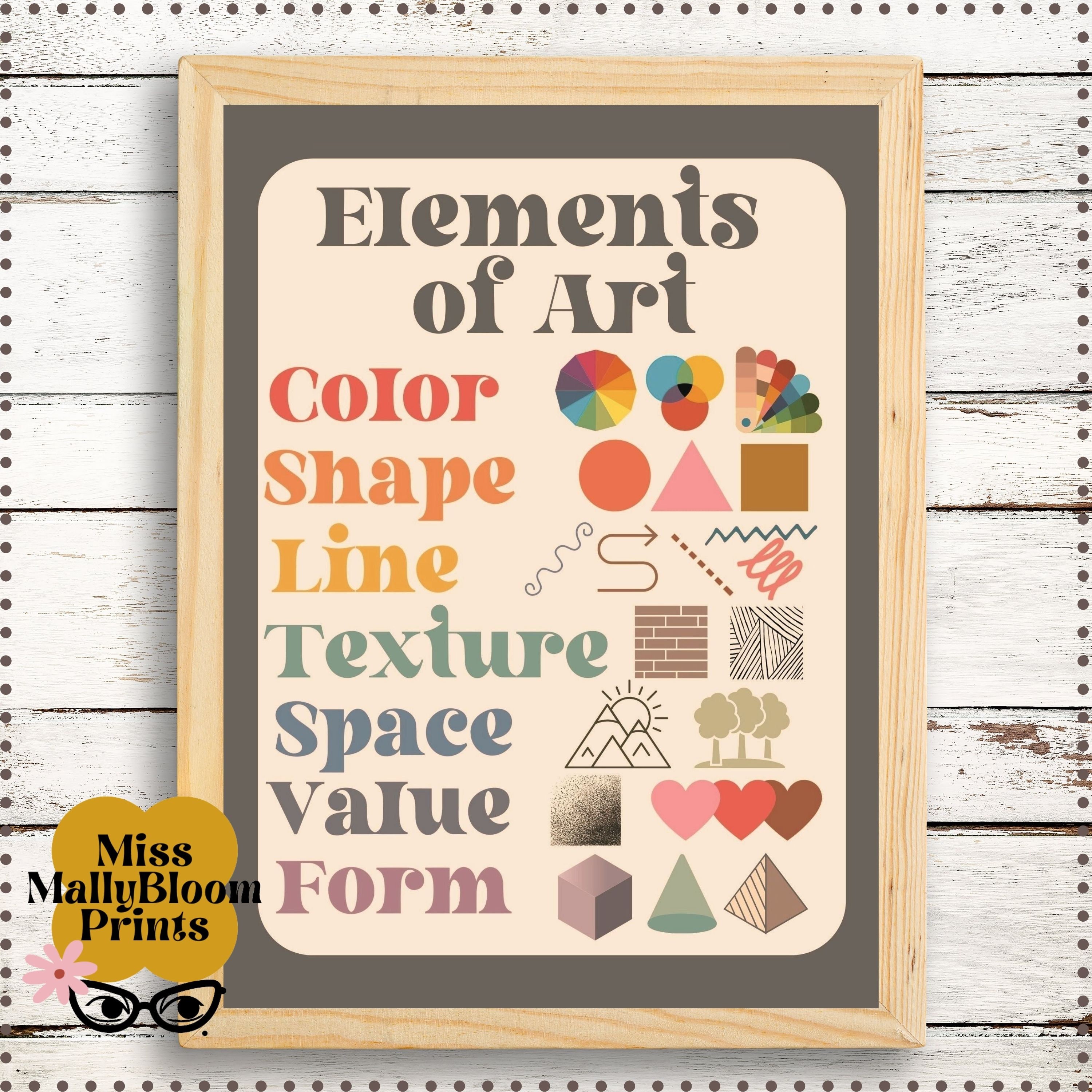 Elements Of Art Classroom Poster Art Classroom Wall Decor Etsy Australia