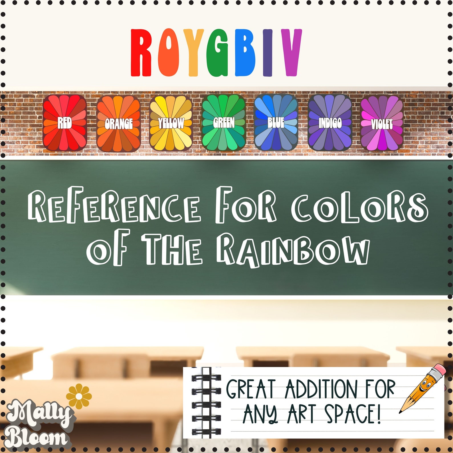 ROYGBIV Art Classroom Poster Bundle Art Class Rainbow - Etsy