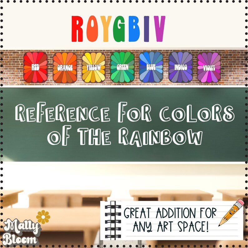 ROYGBIV Art Classroom Poster Bundle, Art Class Rainbow Decor,art ...