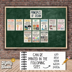 Classroom Poster Bundle , Principles of Design Classroom Decor Bundle ...