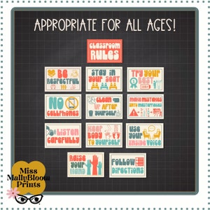 Classroom Rules Poster Bundle_bulletin Board Kit or Classroom Decor ...