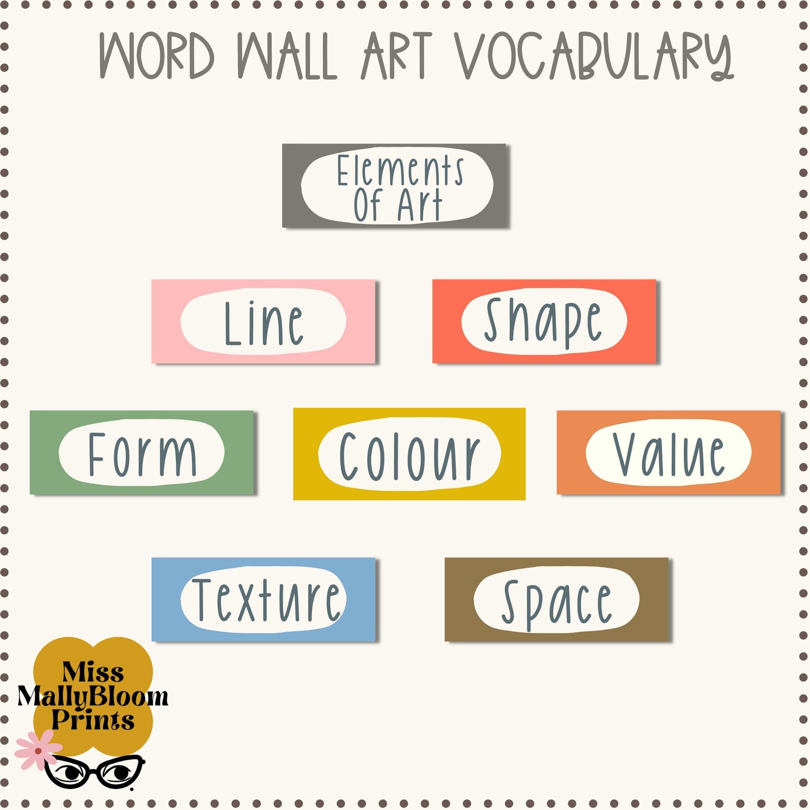 Elements of Art Word Wall Art Classroom Decor Word Wall - Etsy