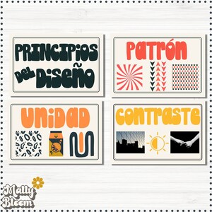 Classroom Poster Bundle, Rainbow Principles of Design, Art Classroom ...