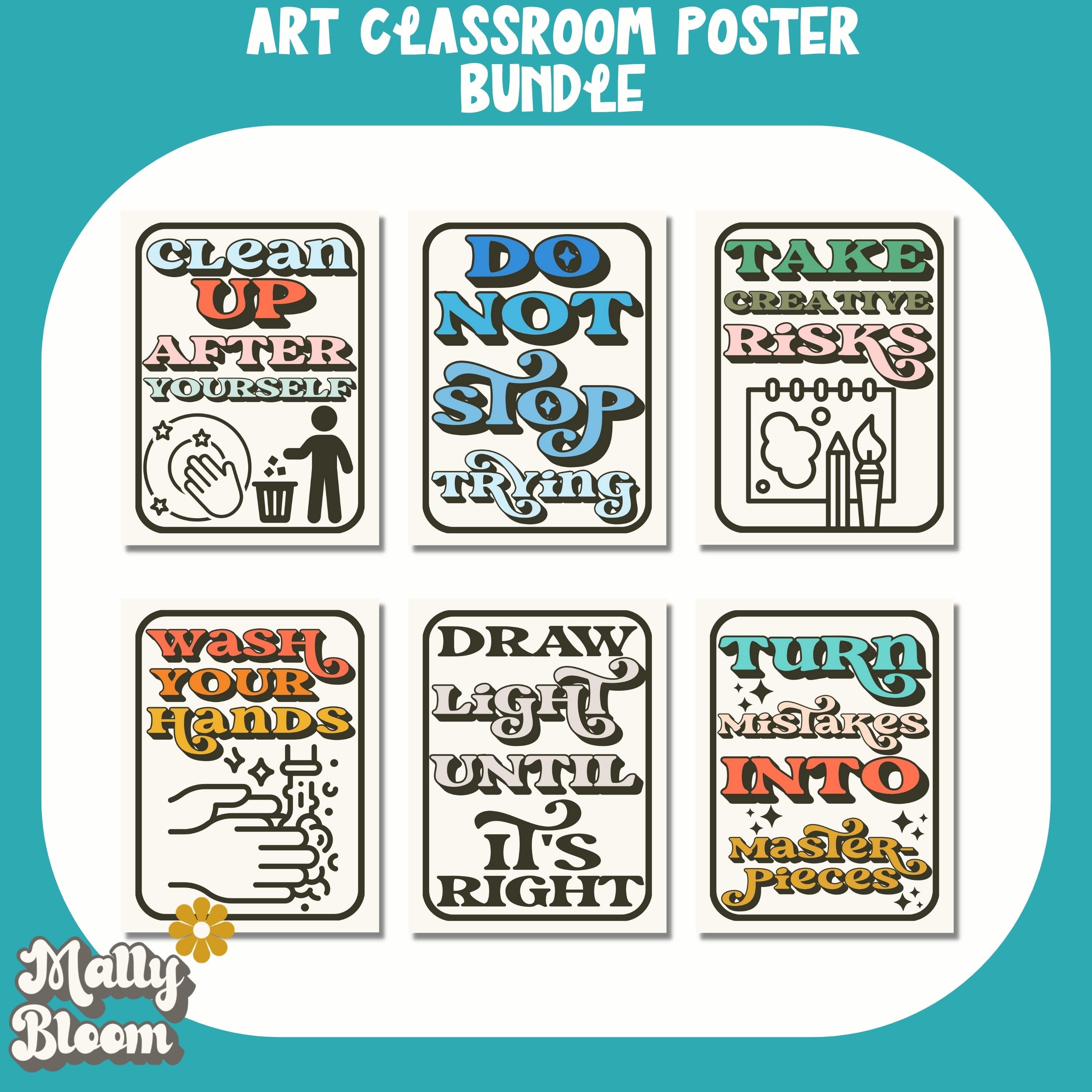 Art Classroom Rules Poster Bundle Art Classroom Decor Art - Etsy