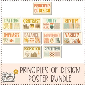 Elements and Principles Poster Bundle, Principles of Design, Elements ...