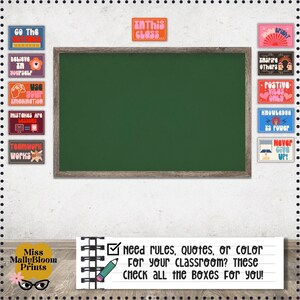 Printable Classroom Decor, High School Classroom Decor, Bulletin Board ...