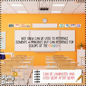 Spanish Classroom Poster Bundle, Elements of Art, Art Classroom Decor ...