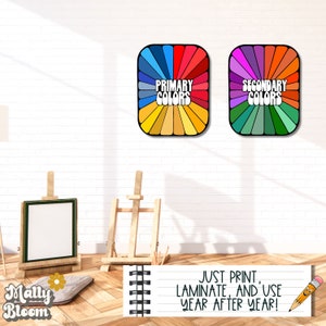 Art Classroom Color Theory Posters, Warm, Cool, Neutral Color Poster ...