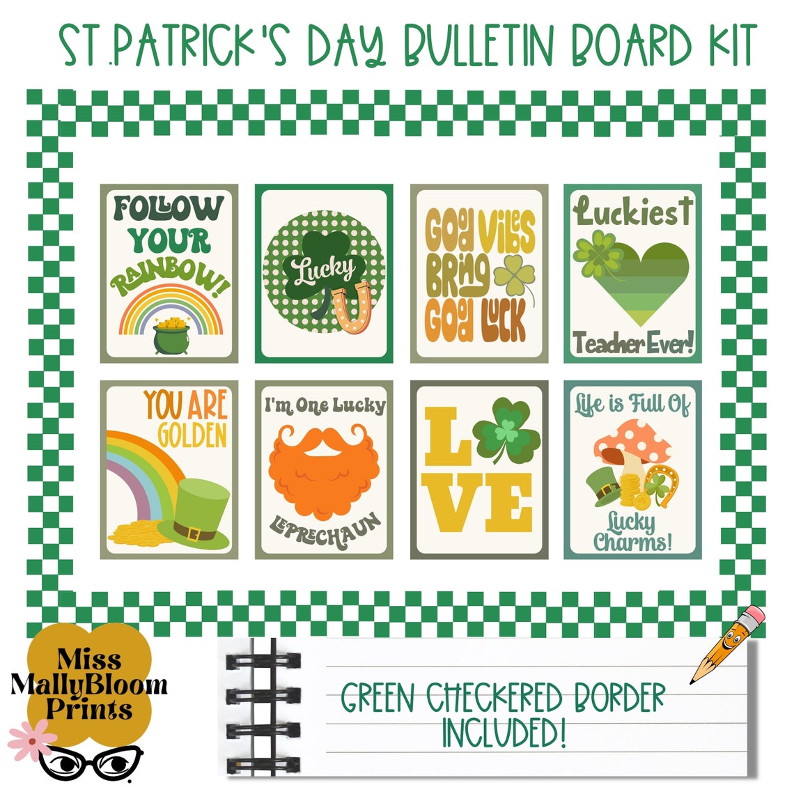 St.patrick's Day March Bulletin Board Kit Holiday | Etsy