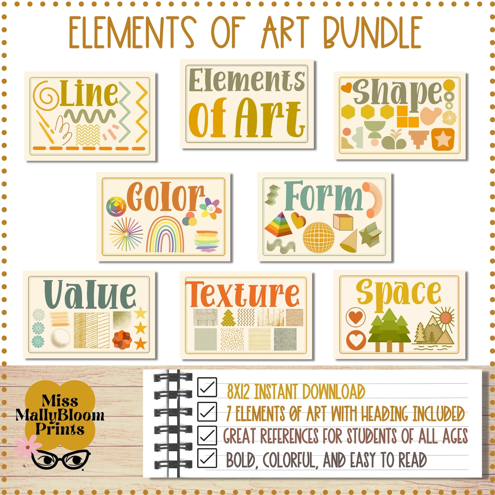 Art Classroom Poster Bundle Neutral Elements of Art Art | Etsy
