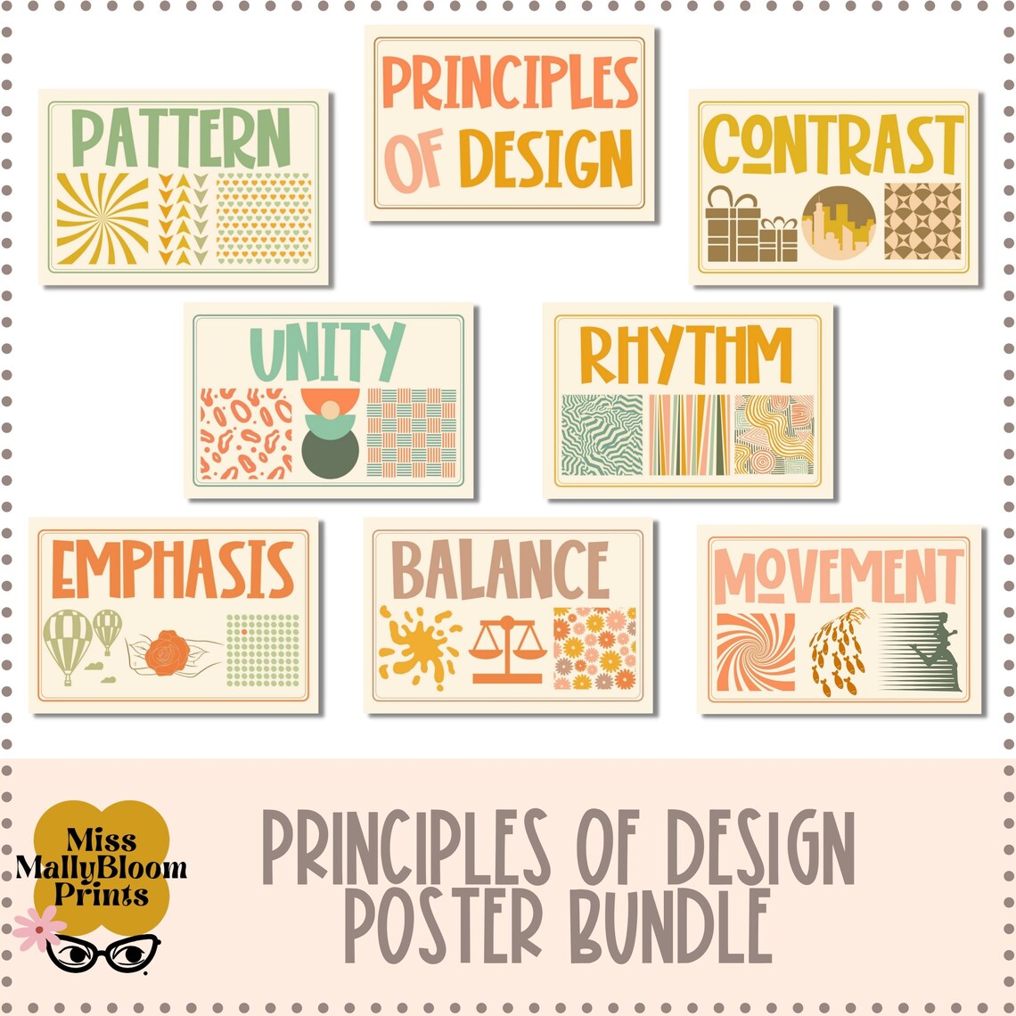 Classroom Poster Bundle Principles of Design Art Classroom - Etsy