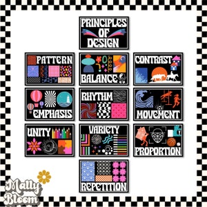 Elements of Art, Principles of Design Poster Bundle, Classroom Decor ...