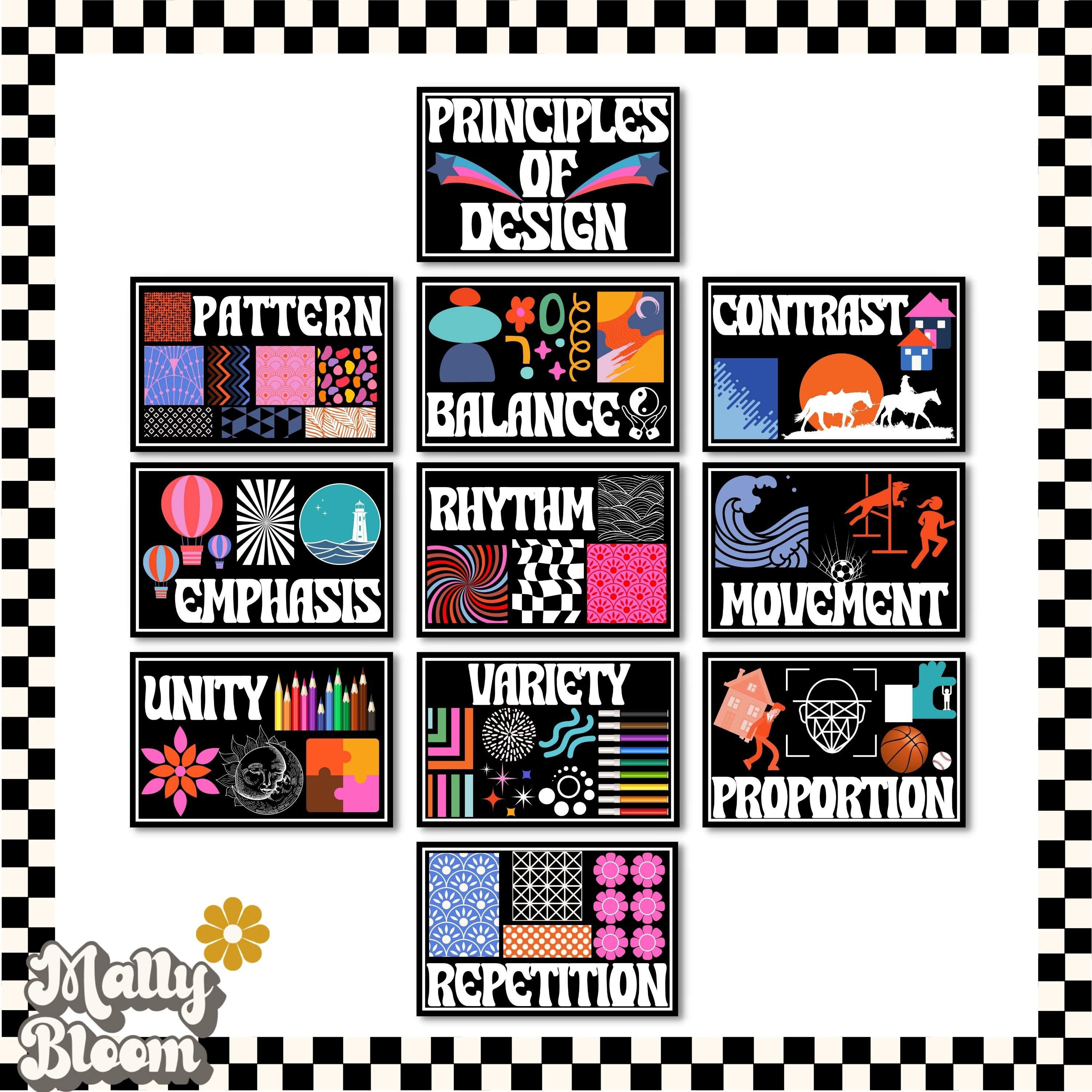 Elements of Art, Principles of Design Poster Bundle, Classroom Decor ...